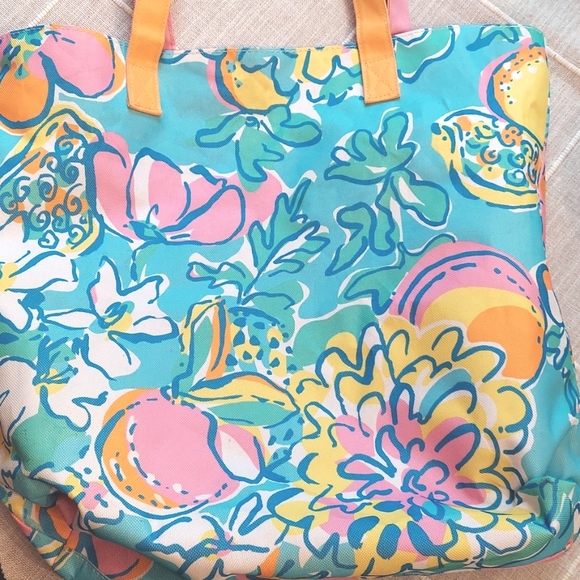 Lilly Pulitzer | Bags | Lilly Pulitzer Tote Pink And Green Floral ...